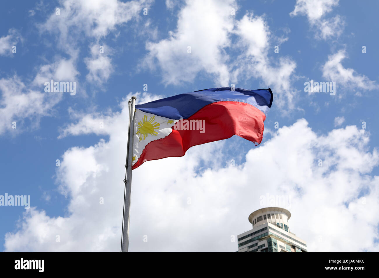 Philippines flag at Rizal park in Manila Stock Photo - Alamy