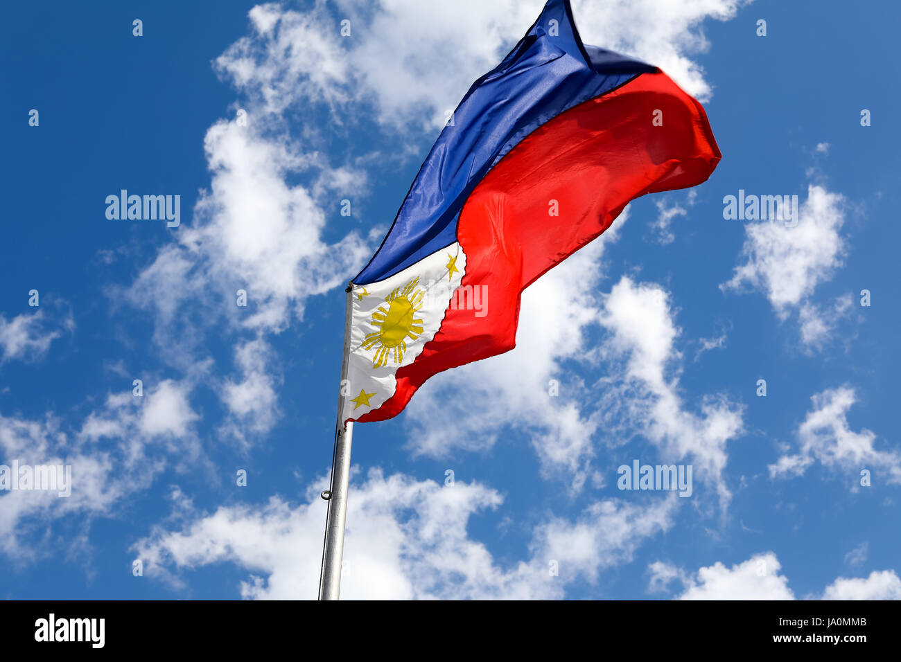 Philippines flag at Rizal park in Manila Stock Photo - Alamy
