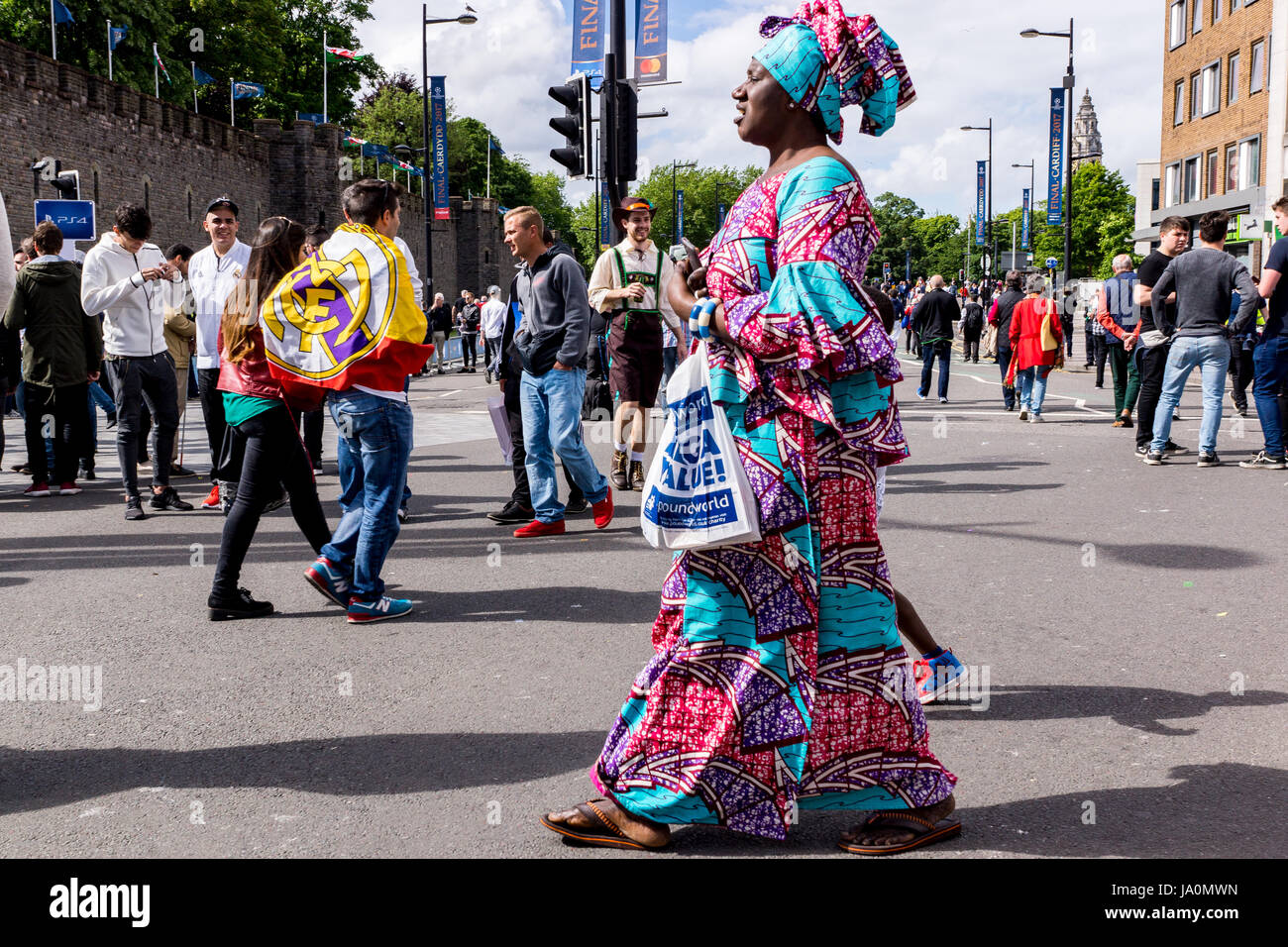 Style, Cardiff Centre, Champions League Final 2017 Stock Photo - Alamy