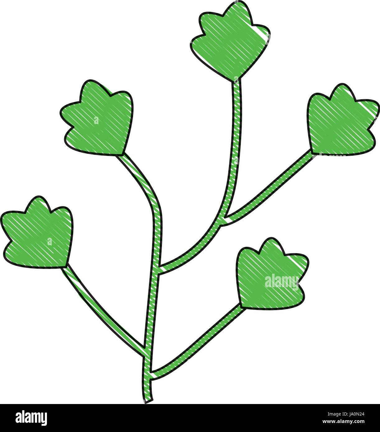 green plant nature spring season branch image Stock Vector Image & Art ...