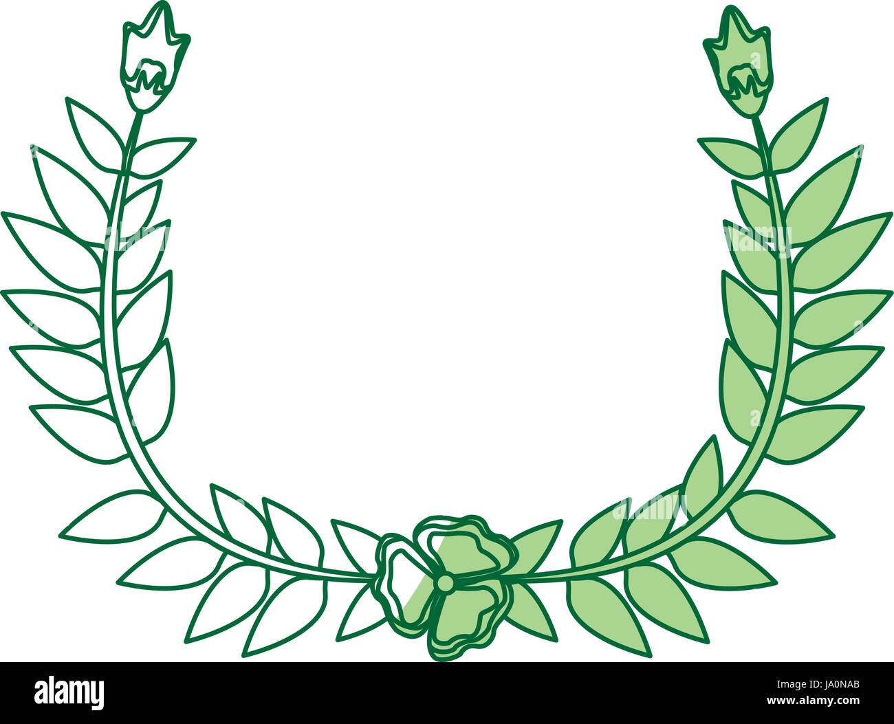 Leaf leaves crown icon image hi-res stock photography and images - Alamy