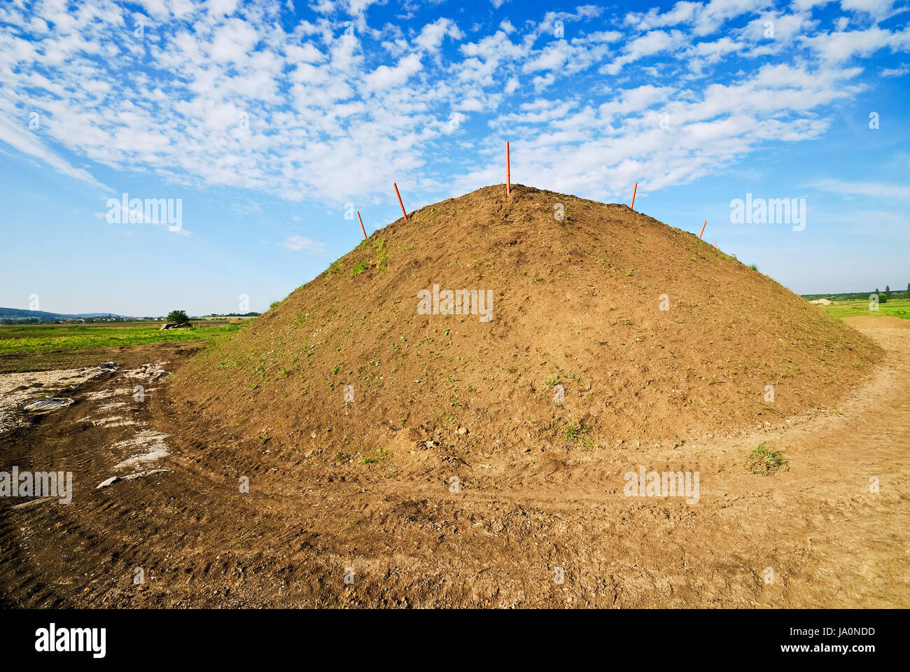 hill, globe, planet, earth, world, spoil, material, construction site ...