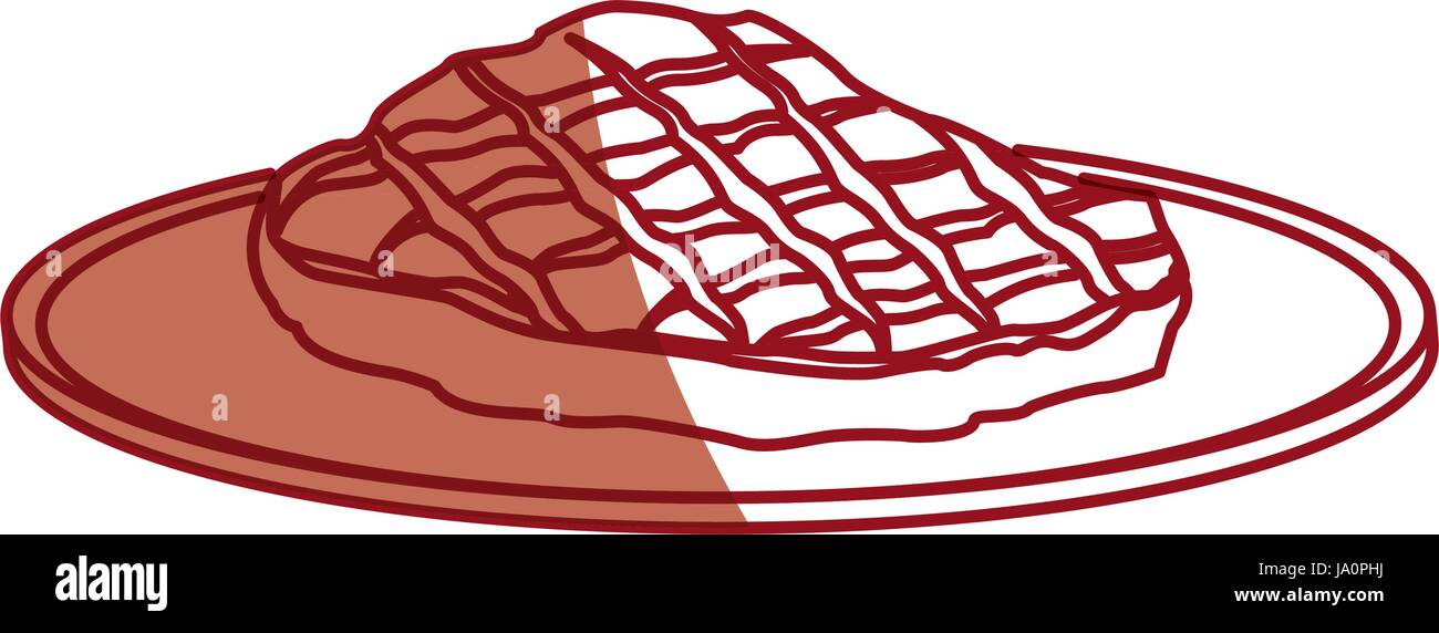 cartoon beef steak fillet fresh food icon Stock Vector Image & Art - Alamy