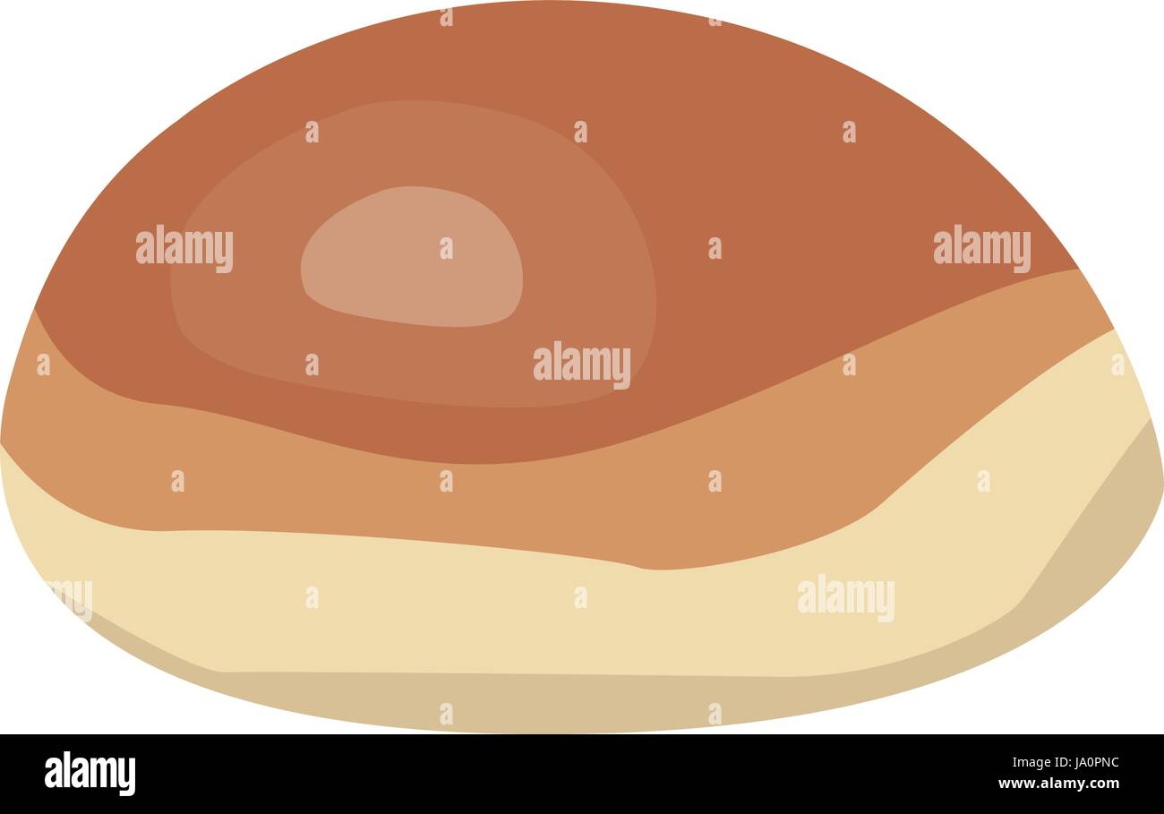 bread bun round fresh bakery icon vector illustration Stock Vector ...