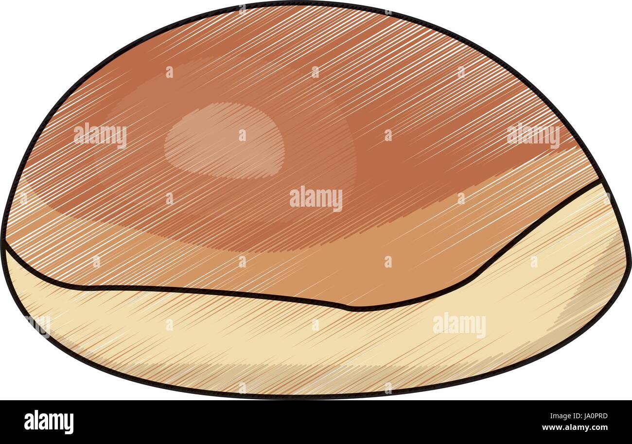 bread bun round fresh bakery icon vector illustration Stock Vector ...