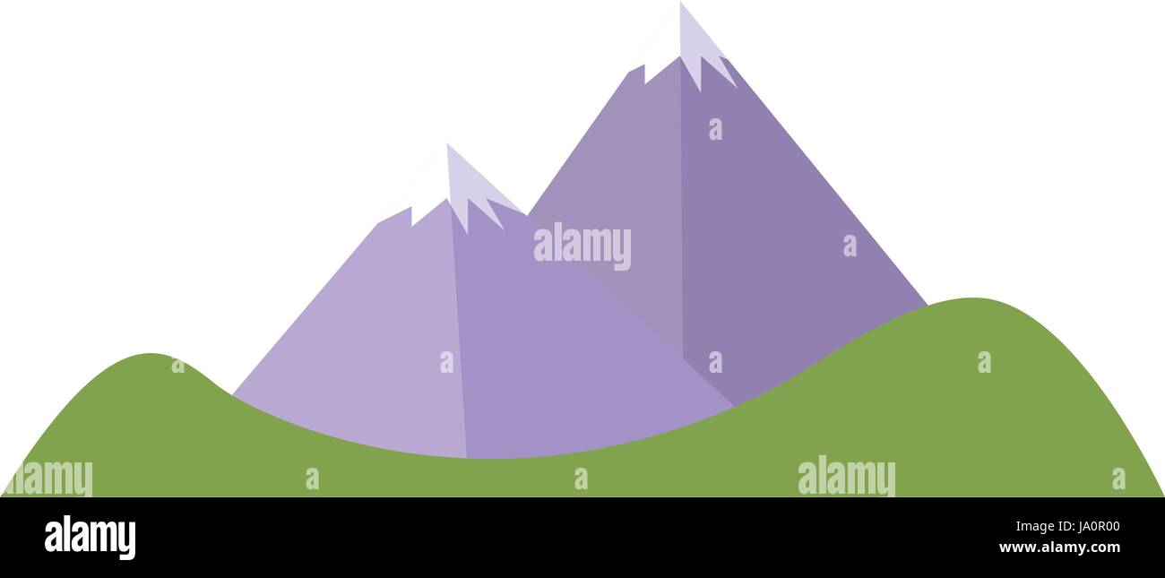 cartoon mountain peak snow climbing natural Stock Vector Image & Art ...