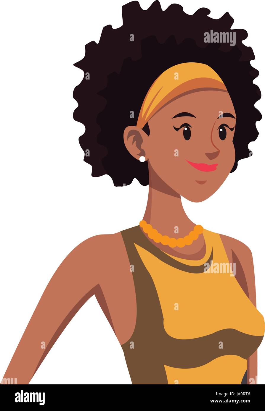 young woman avatar character drawn style image Stock Vector Image & Art ...