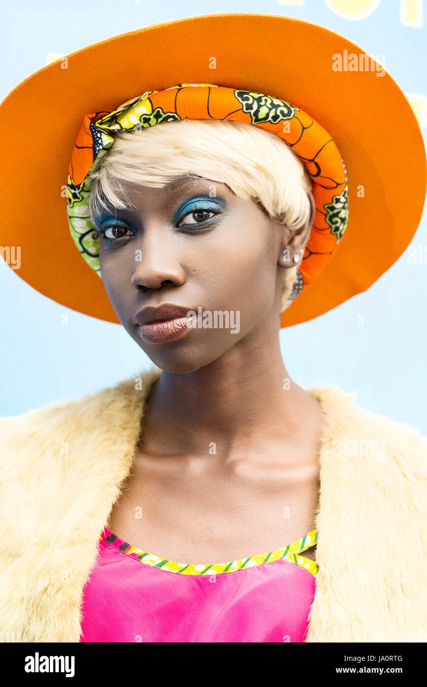 Photo of Black lady taken at the Afro Hair and Beauty show in London UK ...
