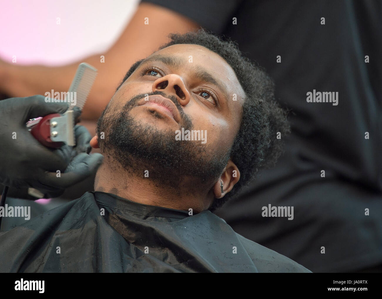 Shape trimmed in hair hi-res stock photography and images - Alamy