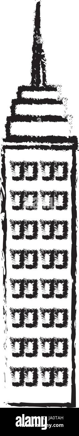 skyscraper building antenna roof commercial Stock Vector Image & Art ...