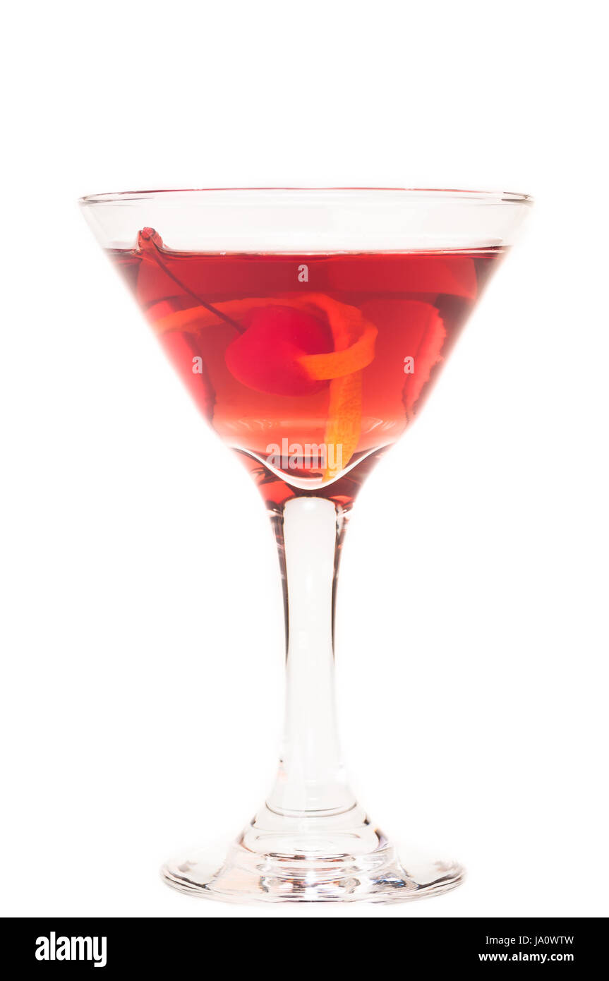orange, drink, drinking, bibs, isolated, cherry, manhattan, white ...