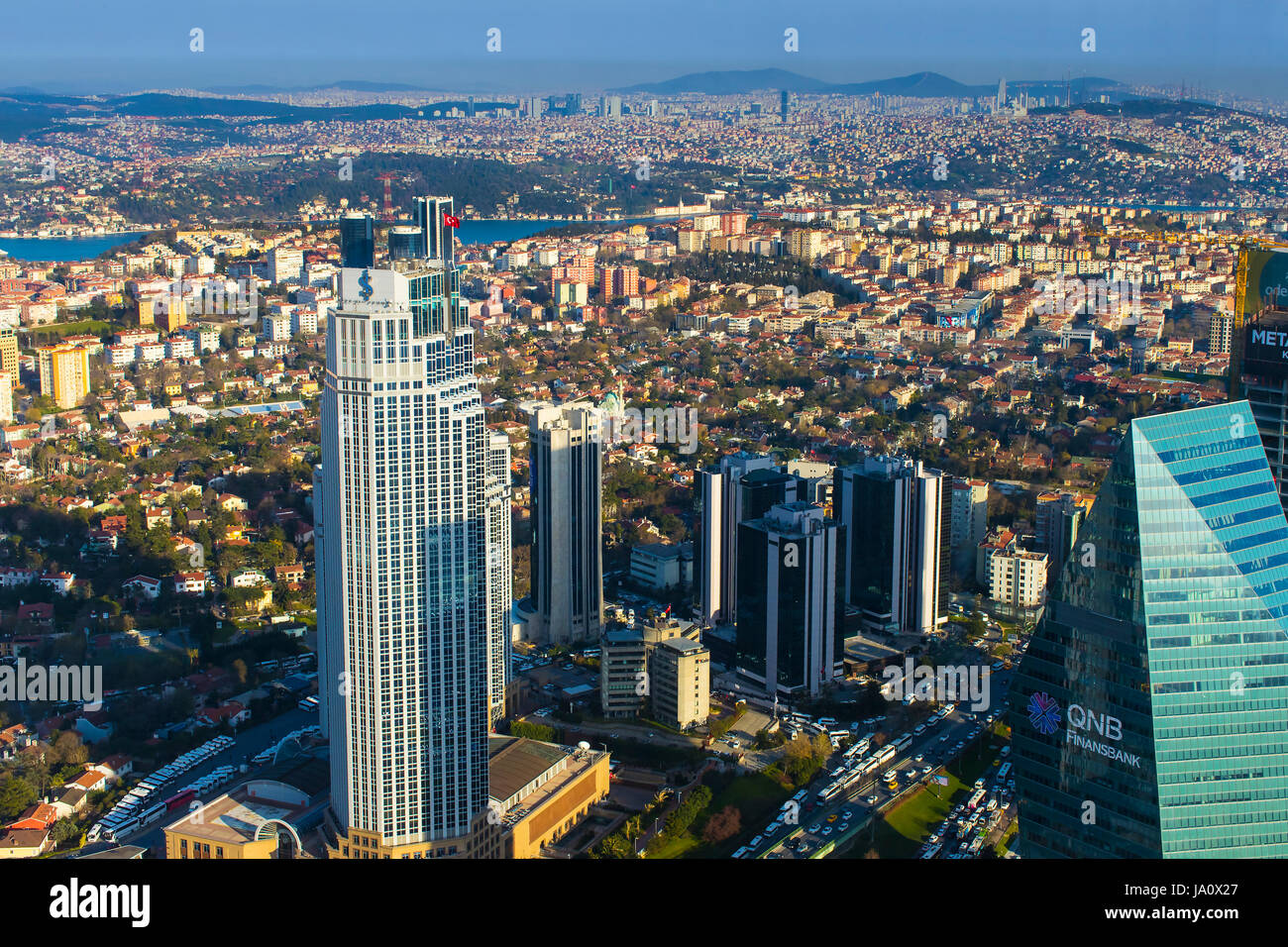 Panorama of the city of Istanbul from the observation platform Sapphire ...