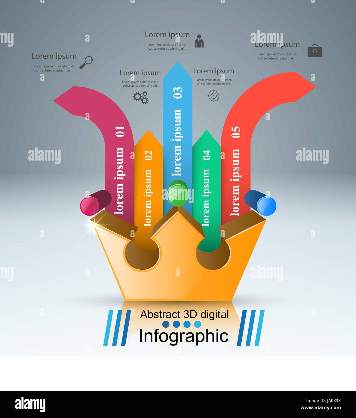 Crown icon. Business abstract Infographics Stock Vector Image & Art - Alamy