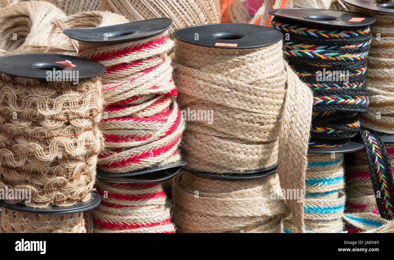 Background of coils of a rope shot close-up Stock Photo - Alamy