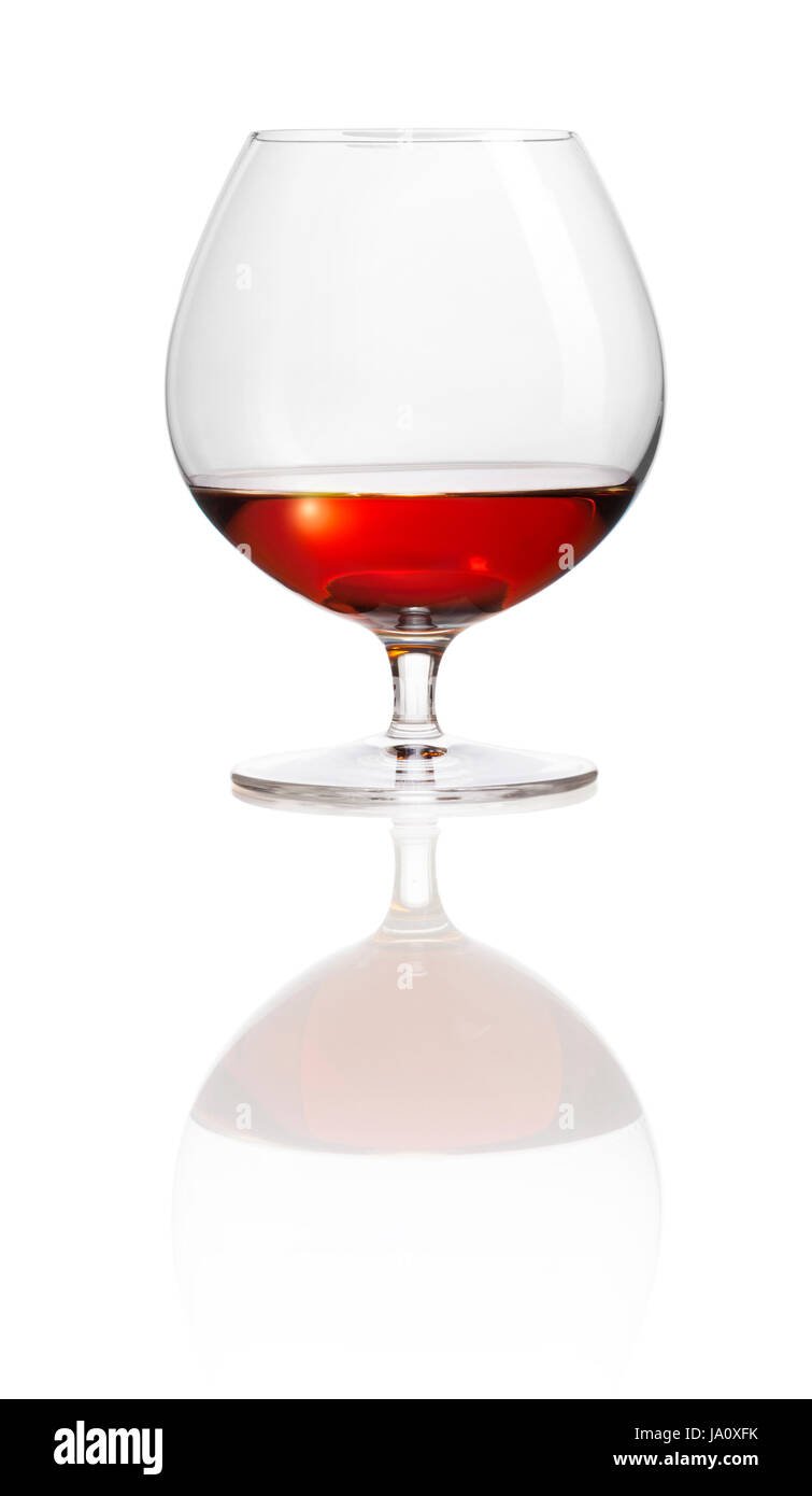 isolated snifter with brandy Stock Photo - Alamy