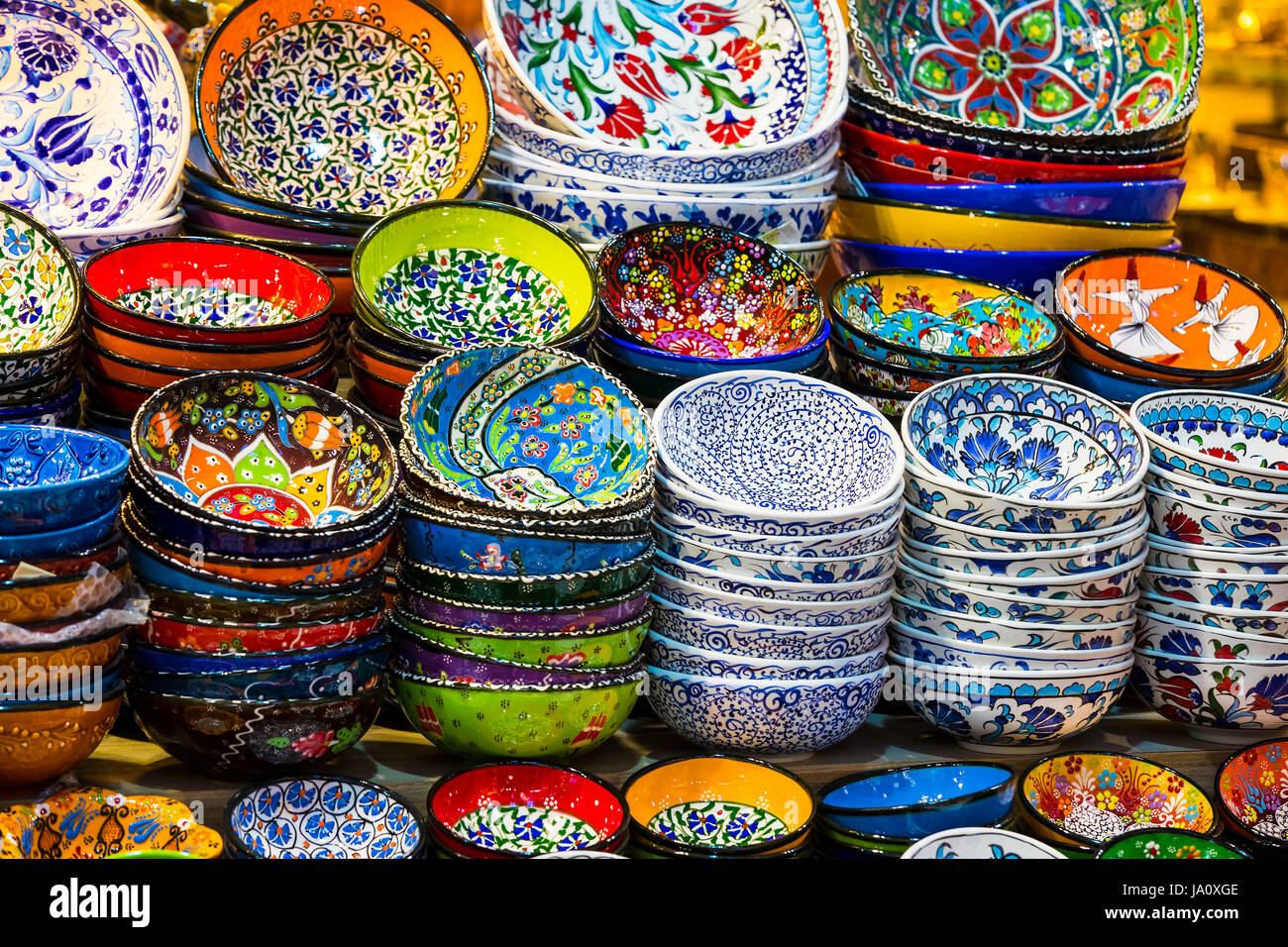 Traditional Turkish decorative ceramics for interior decoration Stock ...