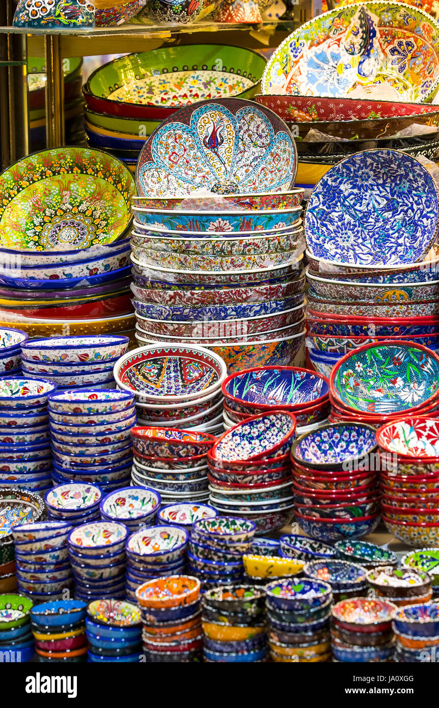 Traditional Turkish decorative ceramics for interior decoration Stock ...