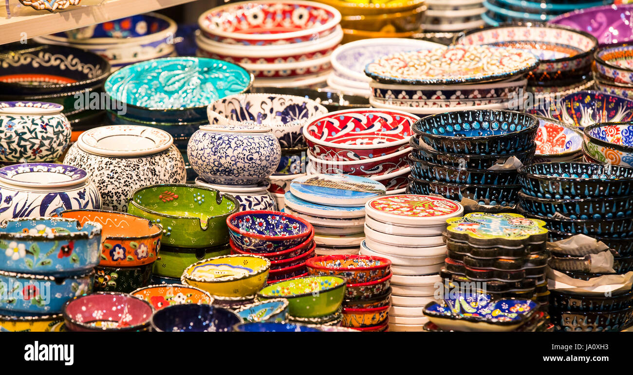 Traditional Turkish decorative ceramics for interior decoration Stock ...