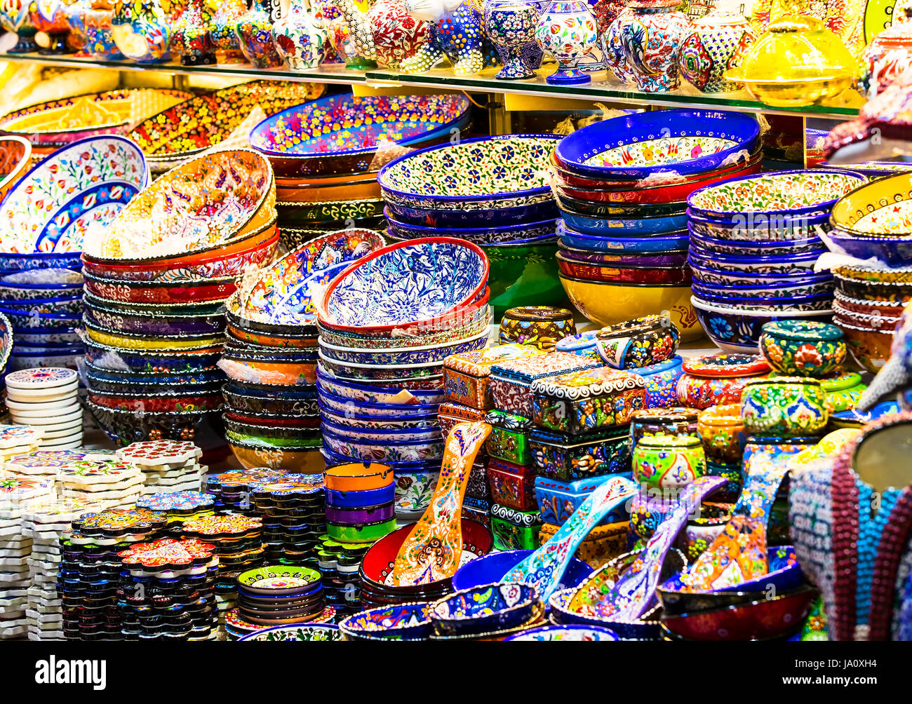Traditional Turkish decorative ceramics for interior decoration Stock ...