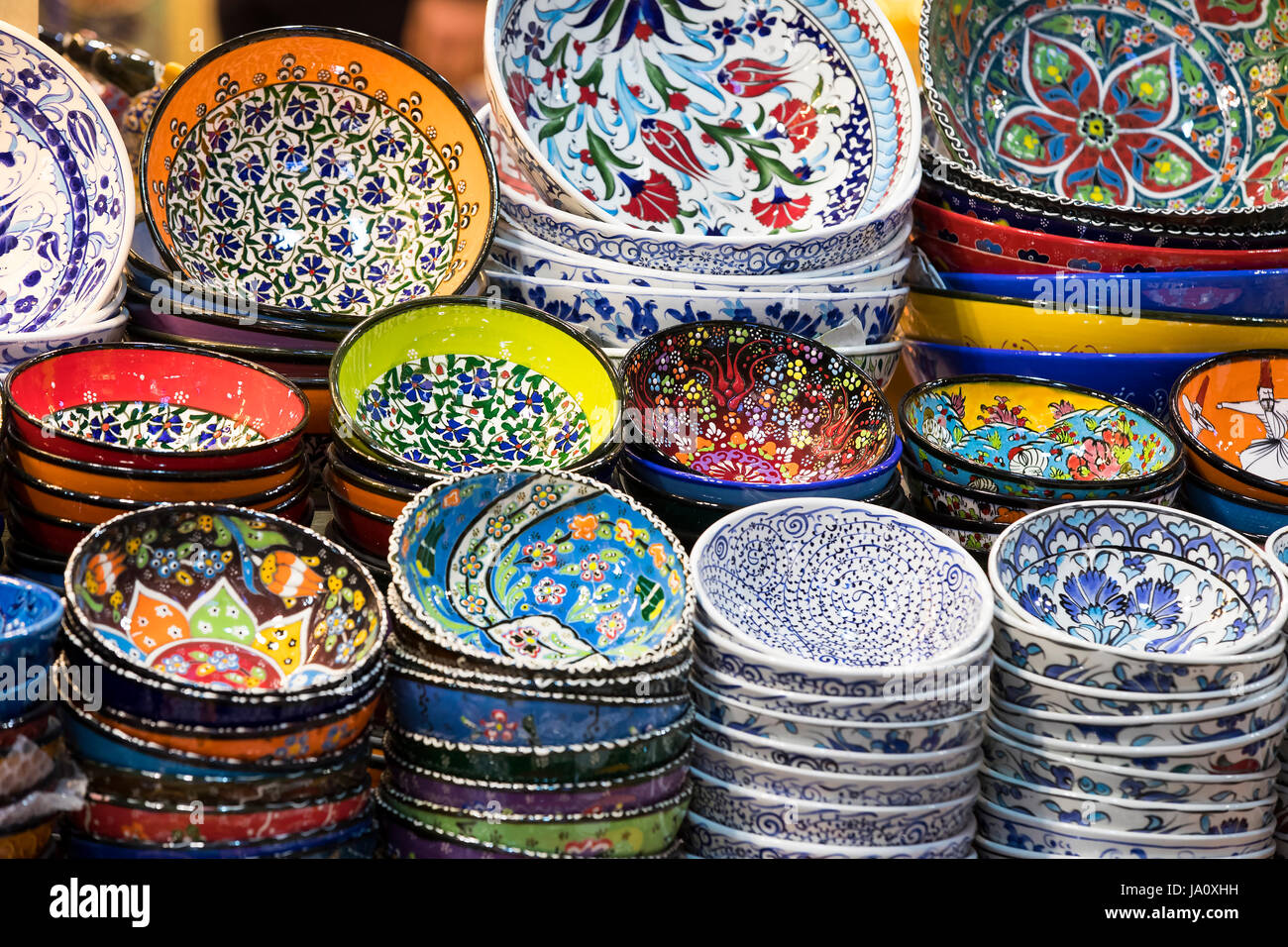 Traditional Turkish decorative ceramics for interior decoration Stock ...