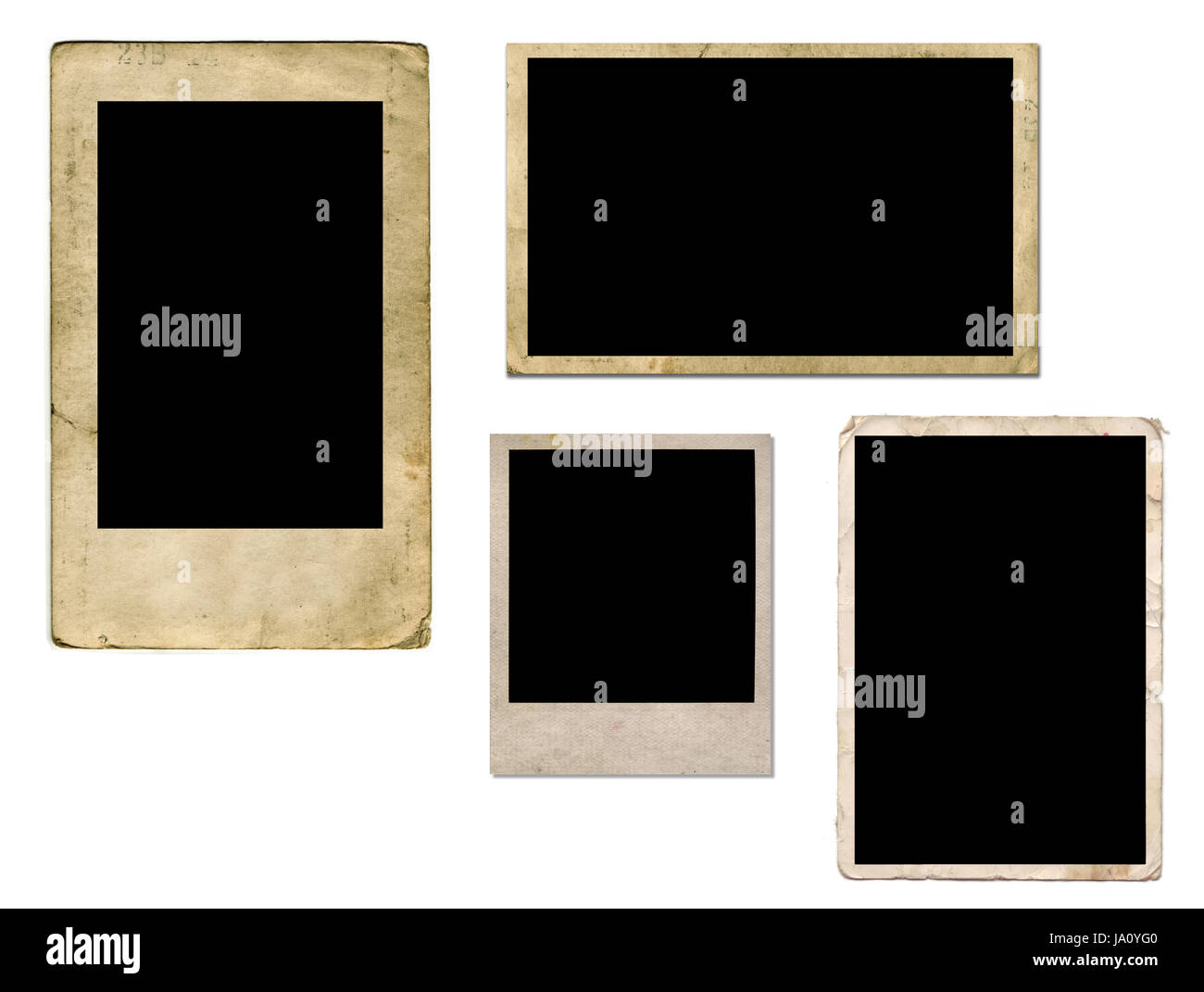 group of grungy old photo frames Stock Photo - Alamy