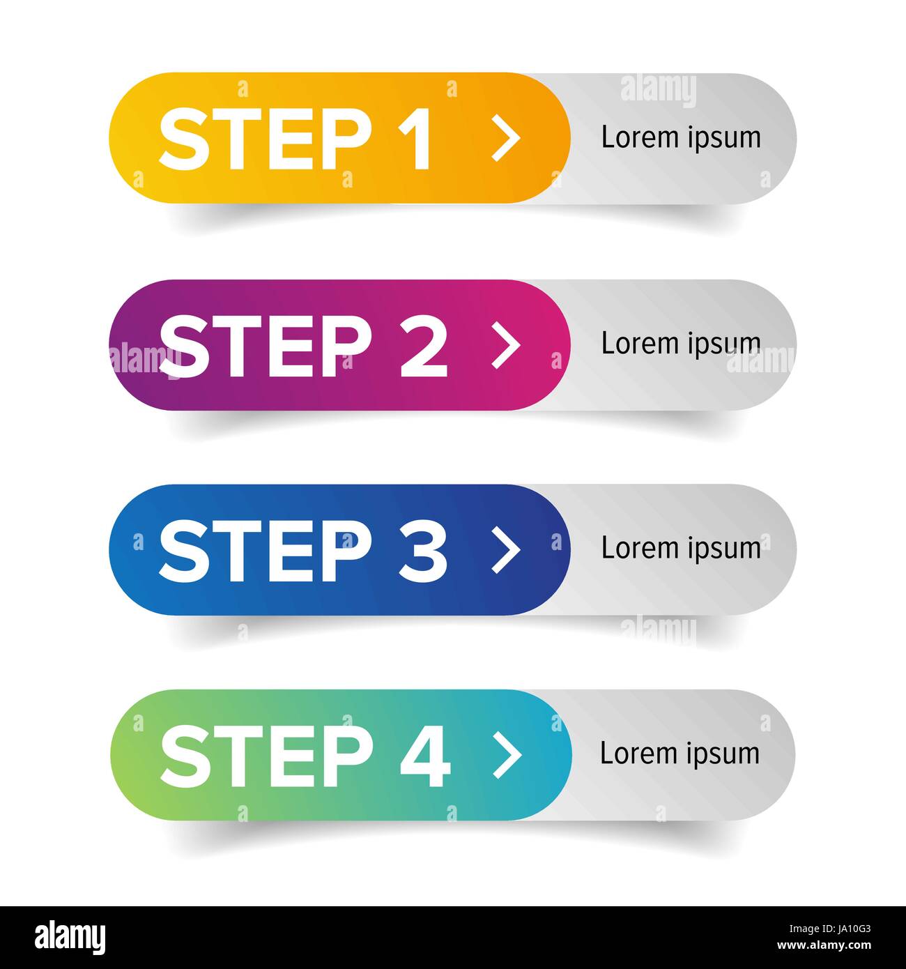 One two three four progress bar button Stock Vector Image & Art - Alamy