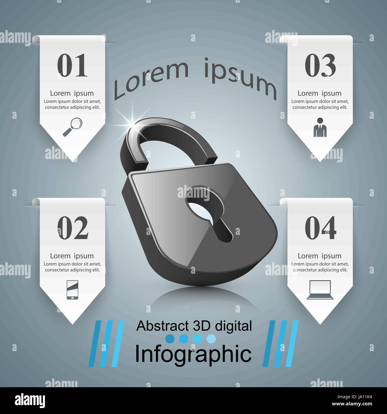 Infographic illustration. Lock icon Stock Vector Image & Art - Alamy