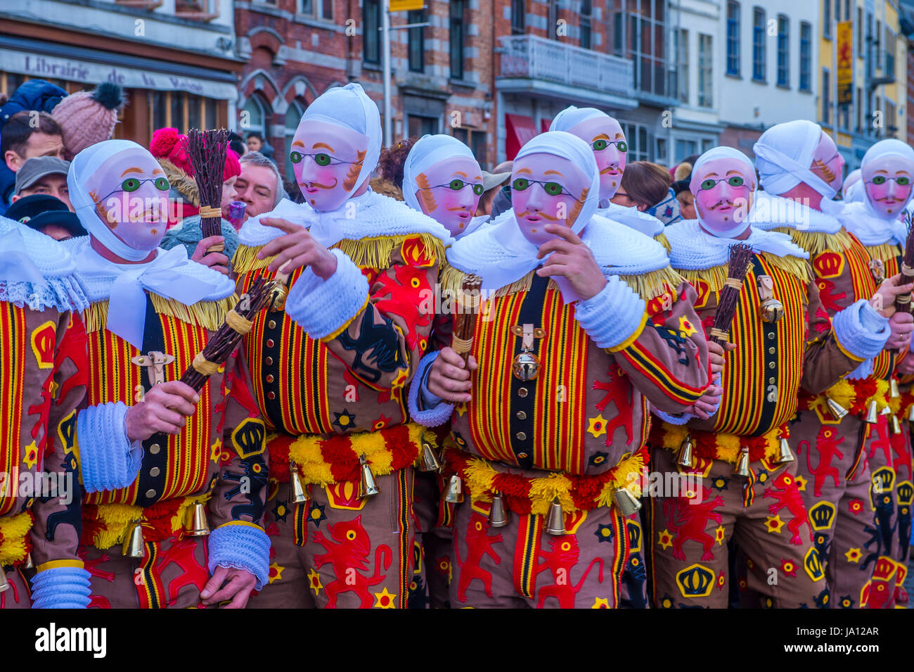 Participants in the Binche Carnival in Binche, Belgium Stock Photo - Alamy