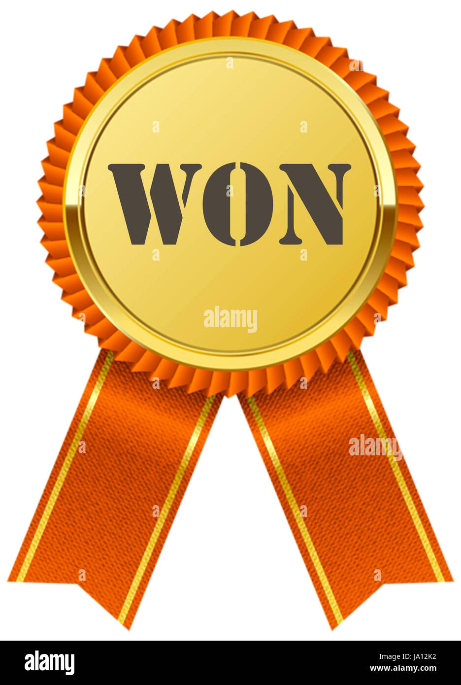 illustration of a ribbon with won printed on it on white background ... illustration of a ribbon with won printed on it on white background ...