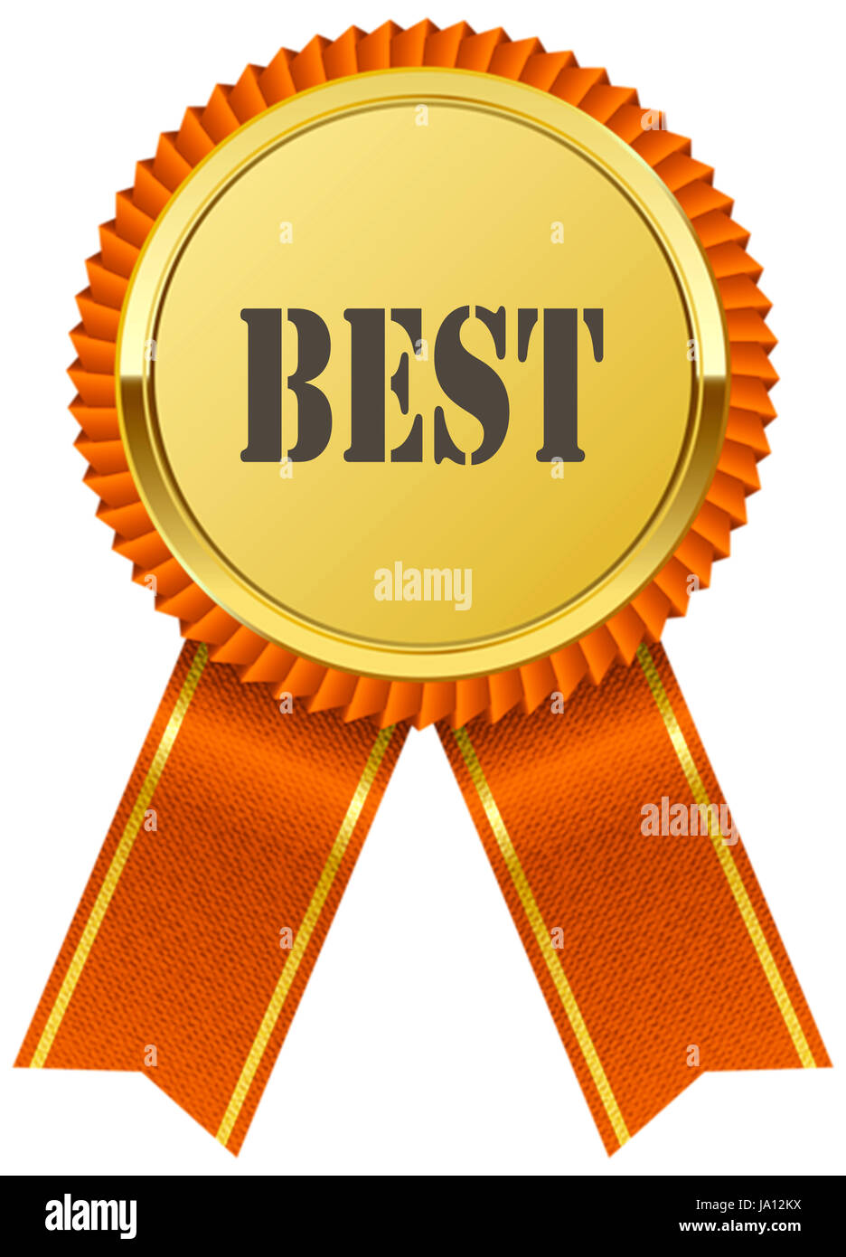 illustration of a ribbon with best printed on it on white background ...