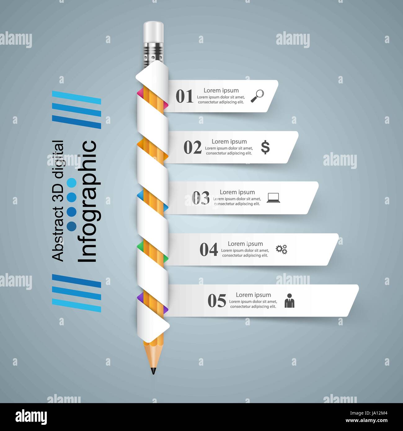 Business Infographics. Pencil icon Stock Vector Image & Art - Alamy