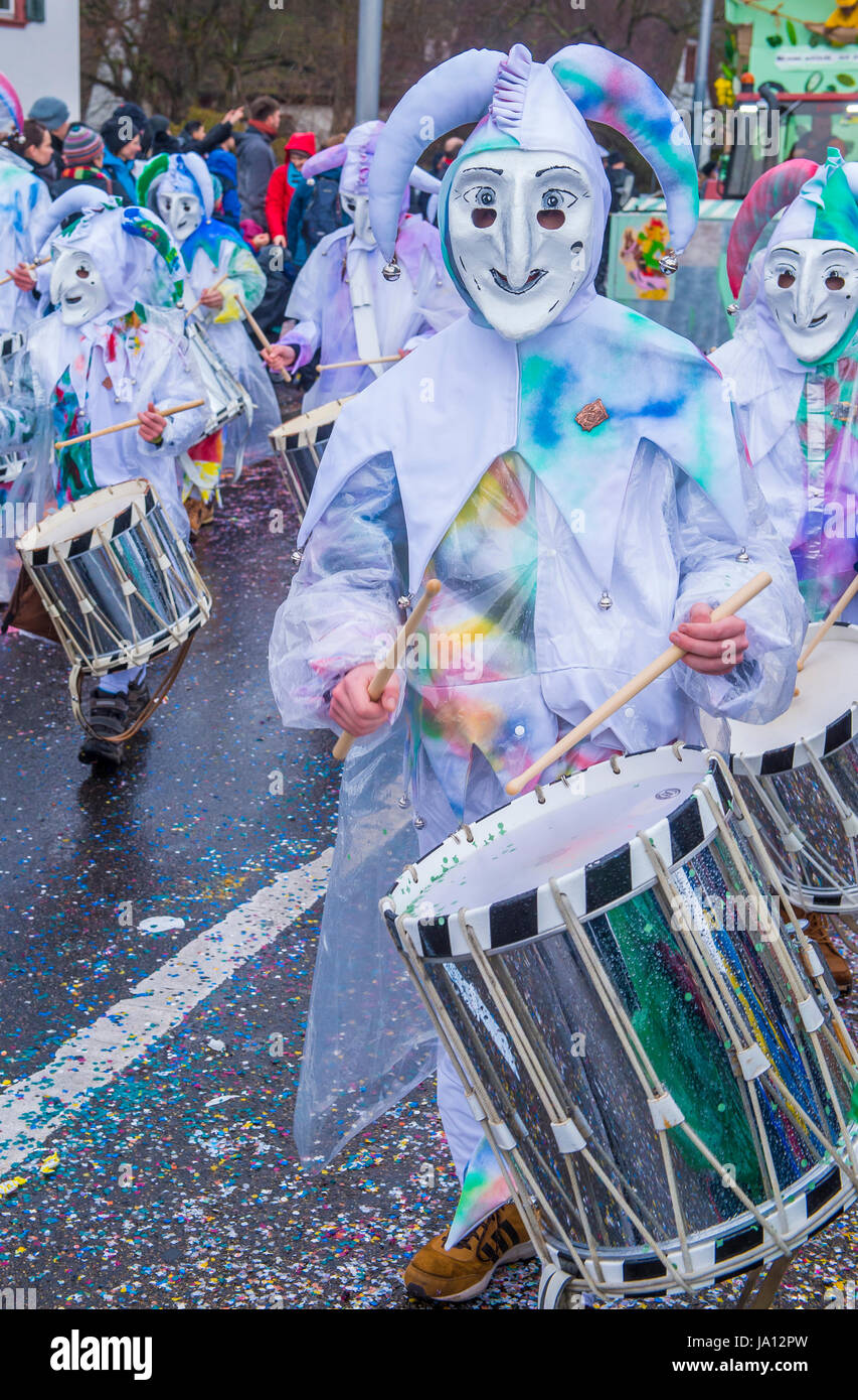 Participants in the Basel Carnival in Basel , Switzerland Stock Photo ...