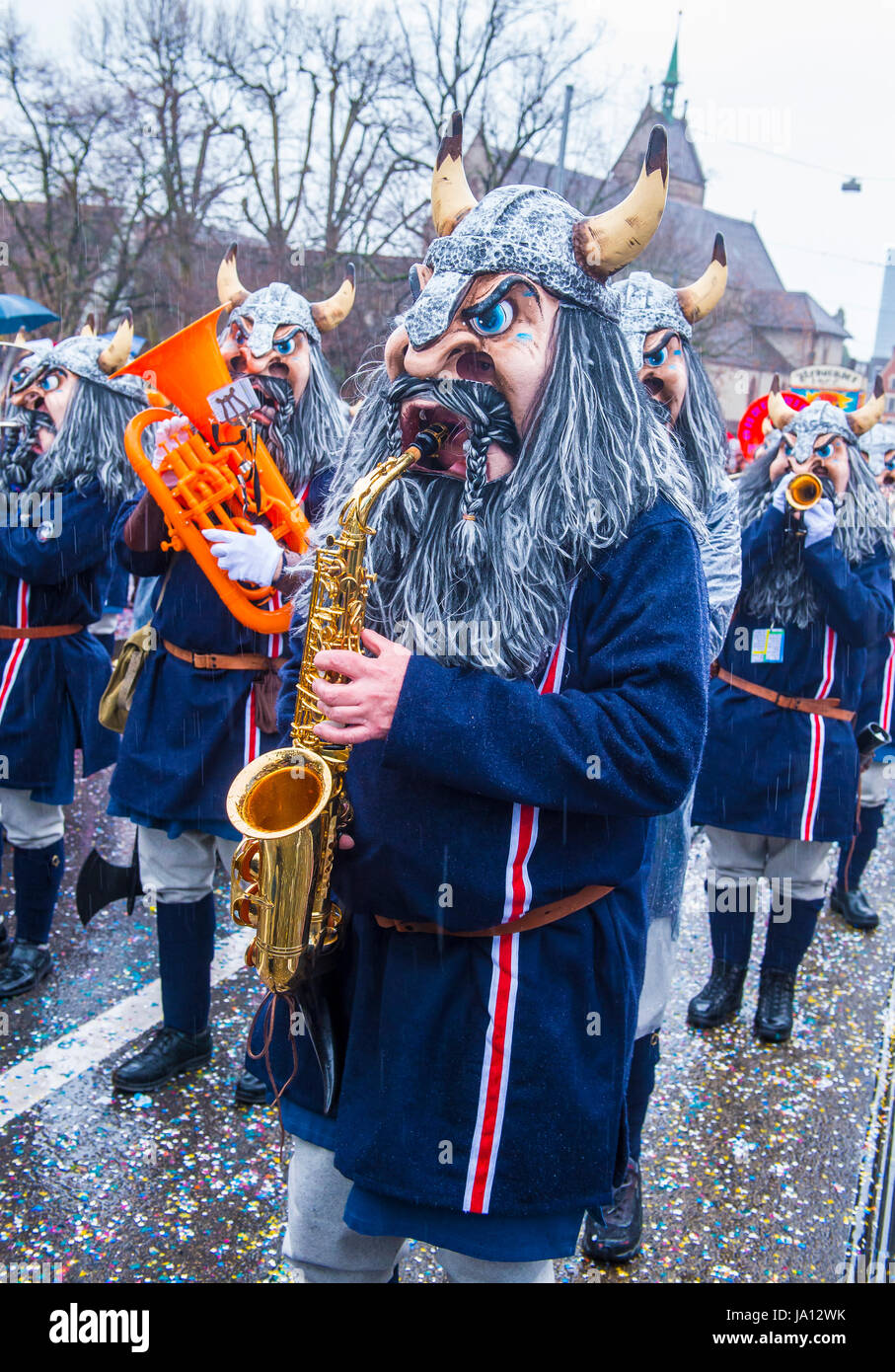 Participants in the Basel Carnival in Basel , Switzerland Stock Photo ...