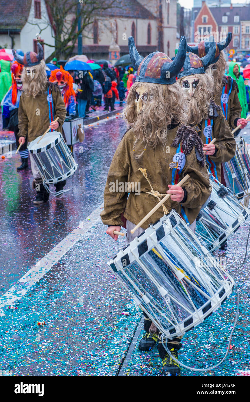 Participants in the Basel Carnival in Basel , Switzerland Stock Photo ...