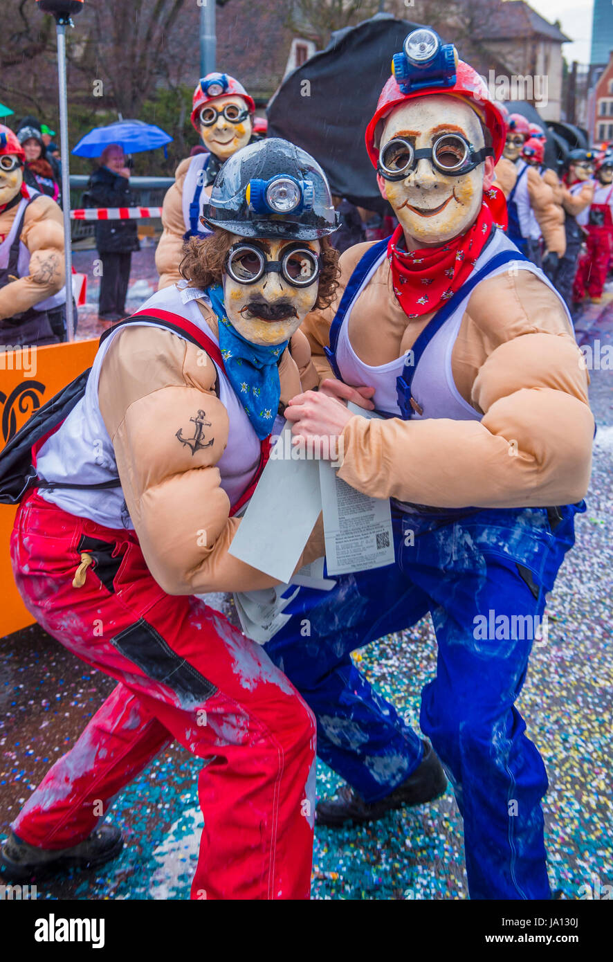 Participants in the Basel Carnival in Basel , Switzerland Stock Photo ...