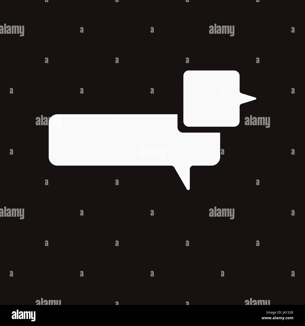 illustration of conversation bubbles, chat icons on black background ...