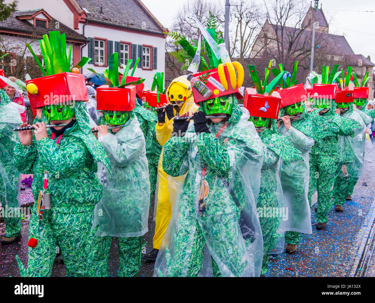 Participants in the Basel Carnival in Basel , Switzerland Stock Photo ...