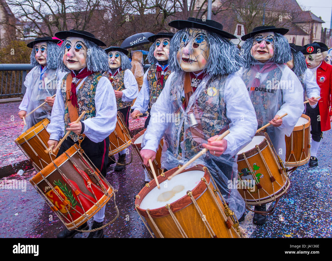 Participants in the Basel Carnival in Basel , Switzerland Stock Photo ...