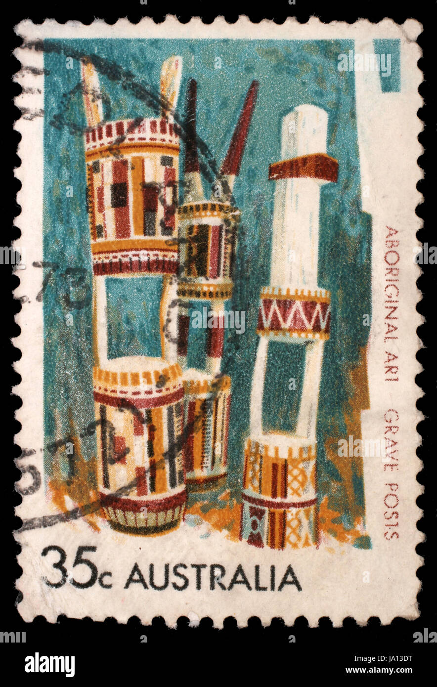 Aboriginal art australia postage stamp hi-res stock photography and ...