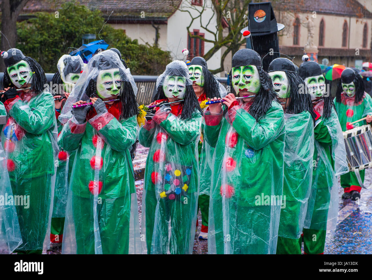 Participants in the Basel Carnival in Basel , Switzerland Stock Photo ...