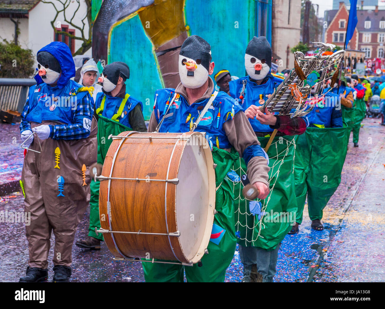 Participants in the Basel Carnival in Basel , Switzerland Stock Photo ...