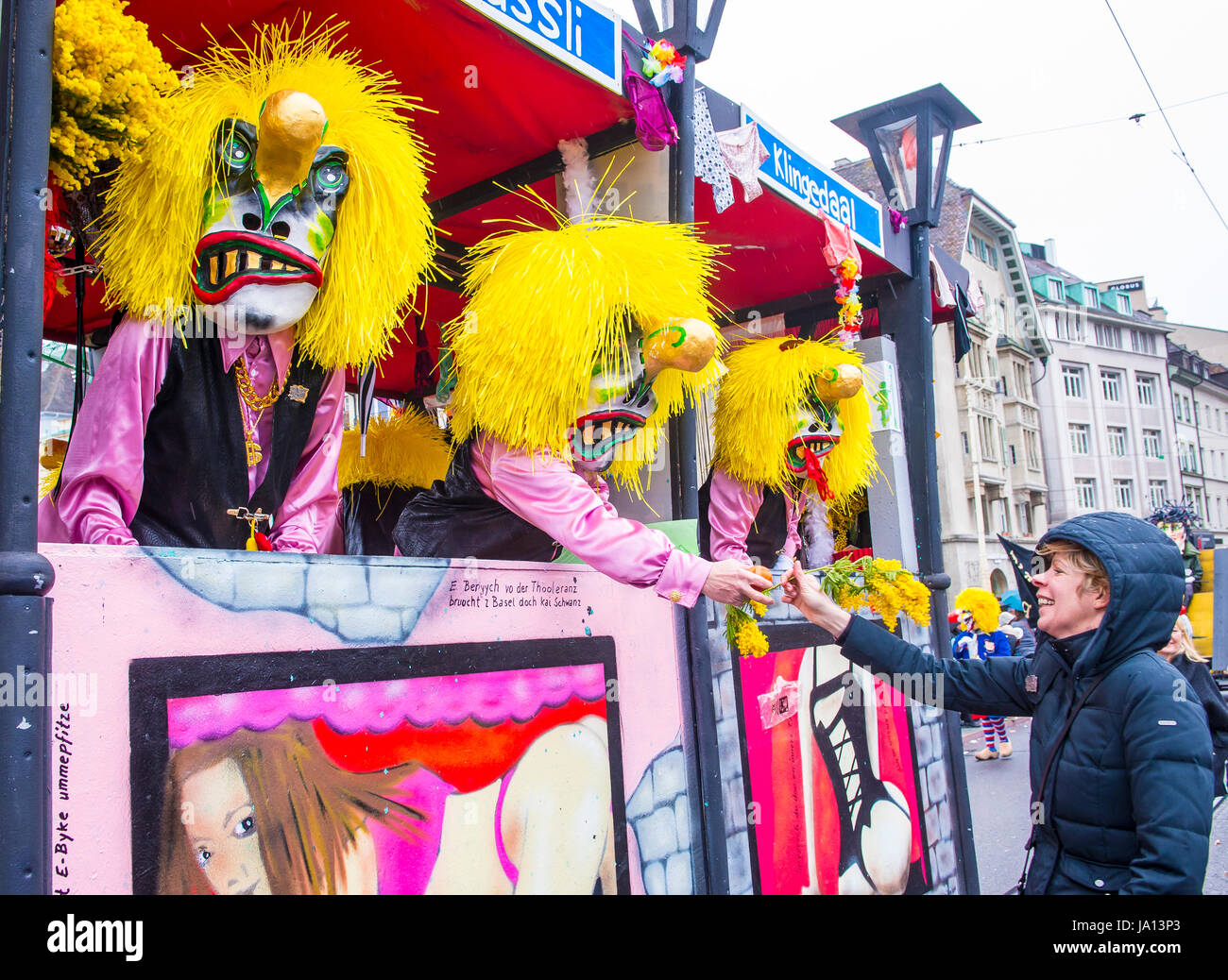Participants in the Basel Carnival in Basel , Switzerland Stock Photo ...
