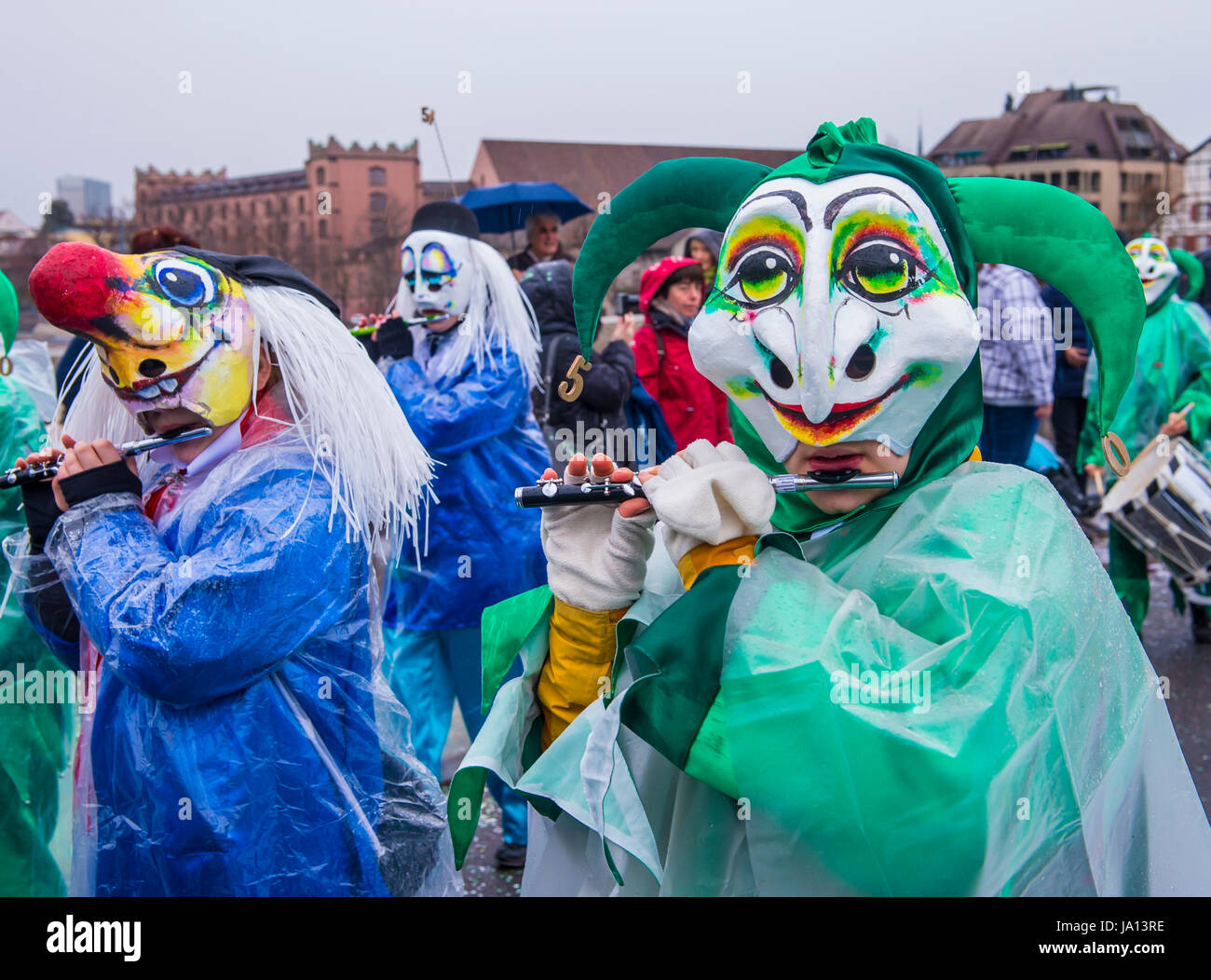 Participants in the Basel Carnival in Basel , Switzerland Stock Photo ...