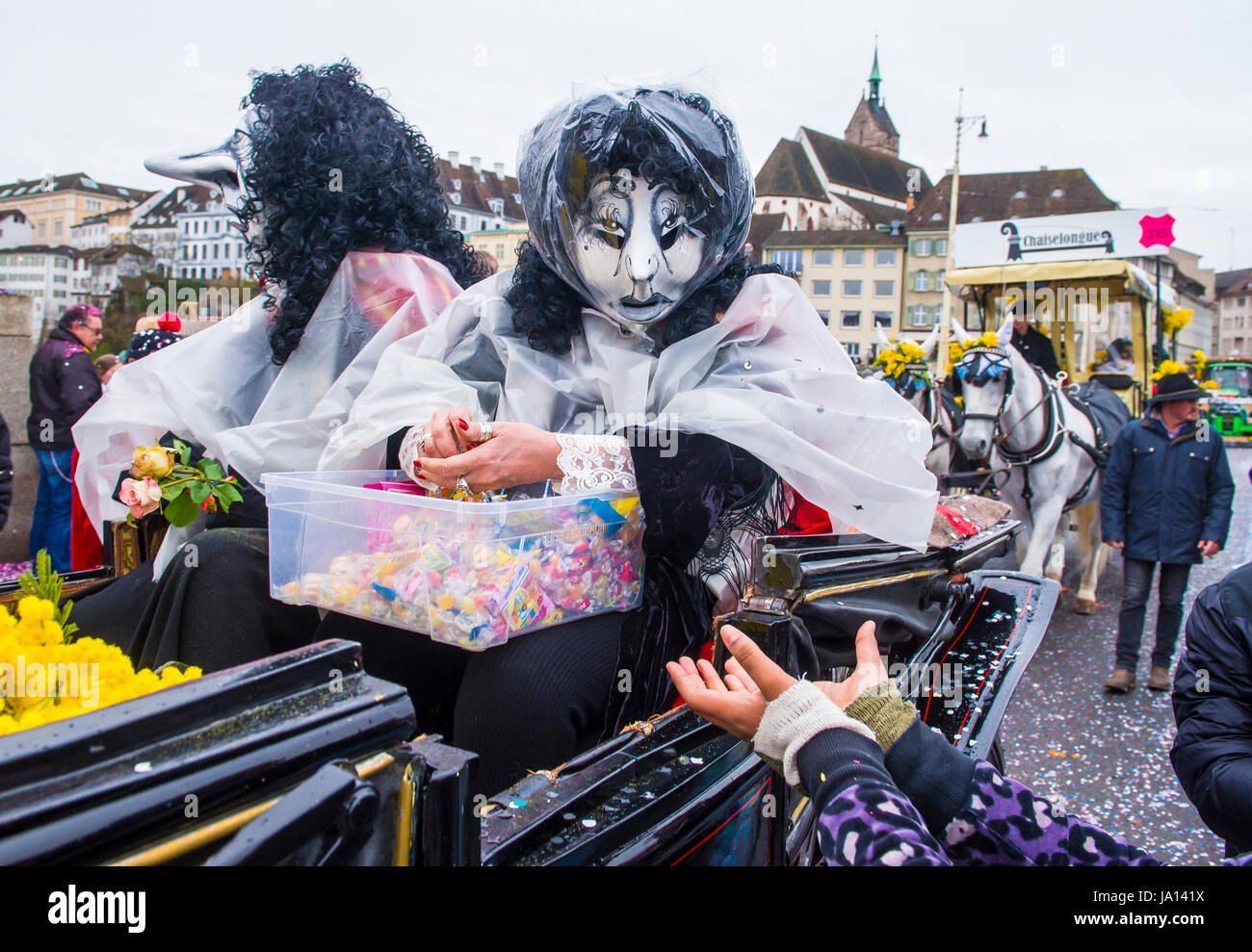 Participants in the Basel Carnival in Basel , Switzerland Stock Photo ...