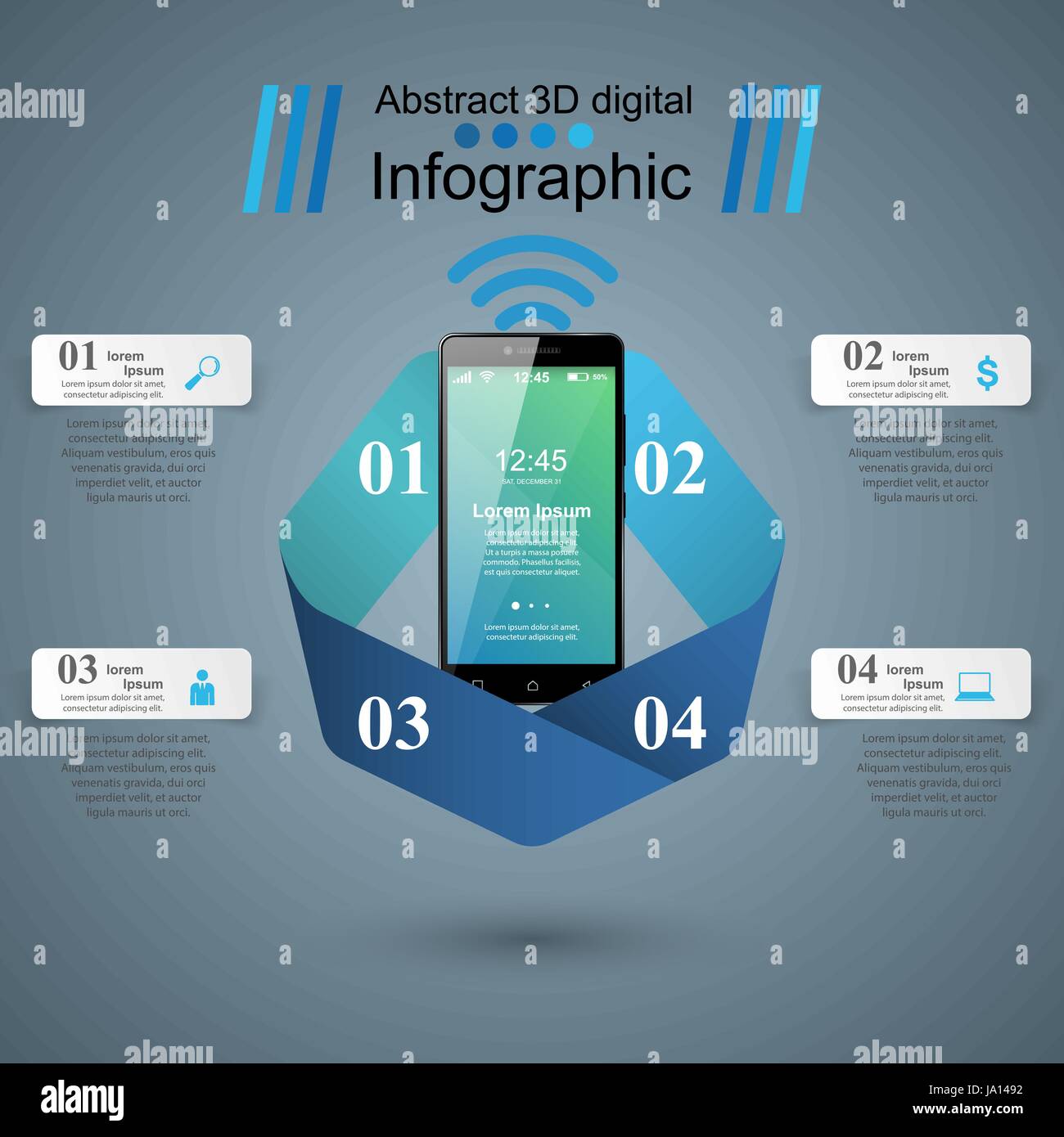 3D infographic. Smartphone icon Stock Vector Image & Art - Alamy