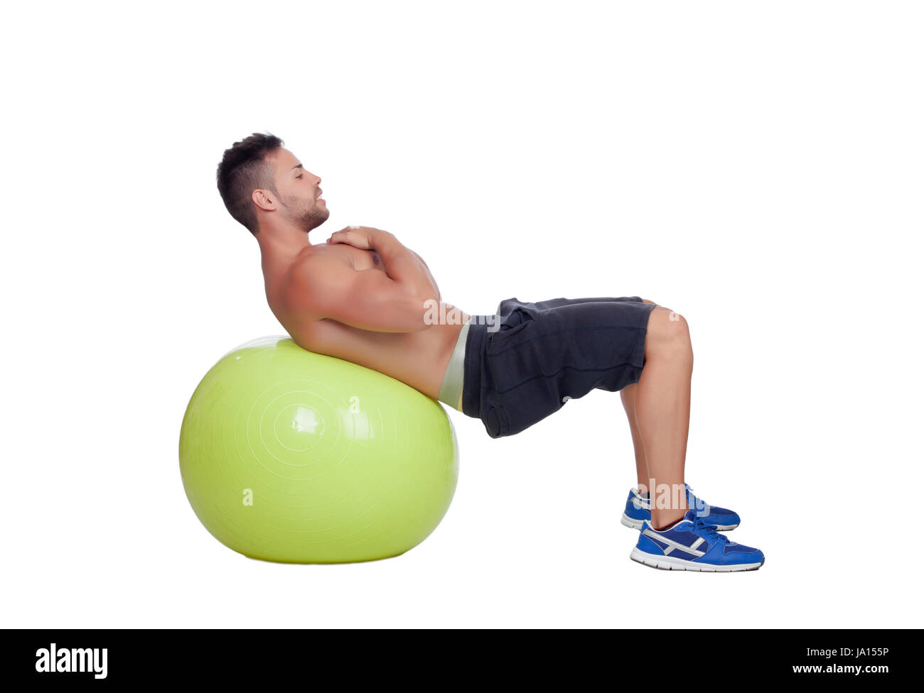 ball, person, training, exercise, exercising, fitness, man, profile ...