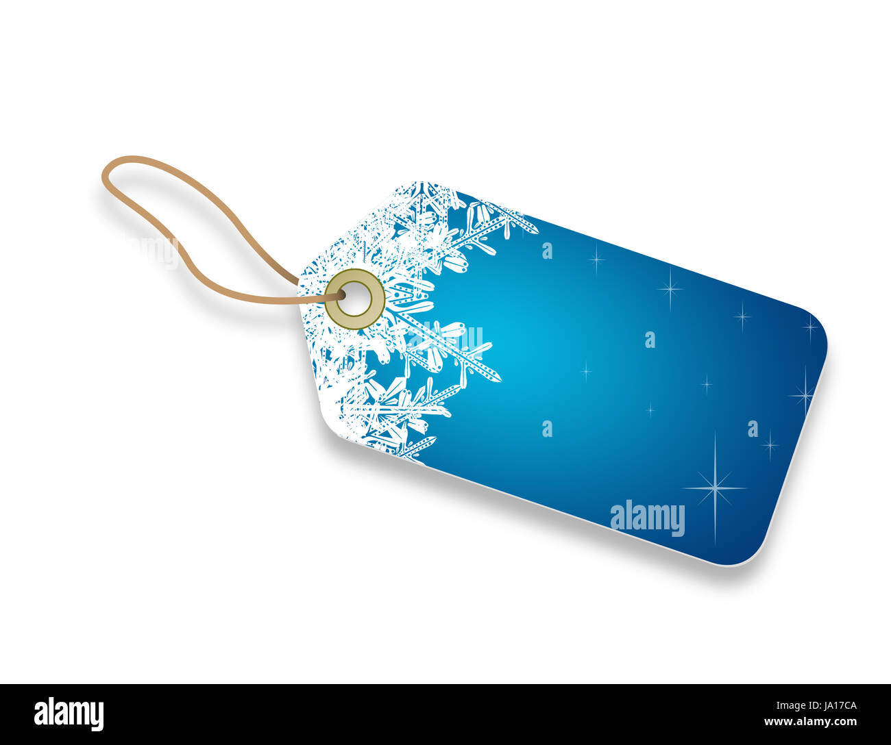 A blue winter theme Price Tag with snow flakes on white background ...
