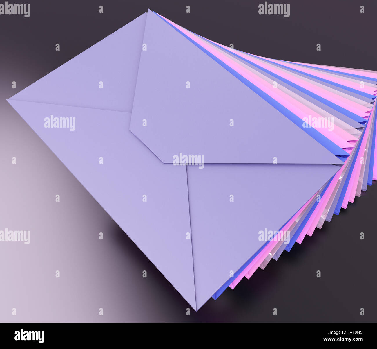 Stacked Envelopes Showing E-mail Message Inbox Mailbox Stock Photo - Alamy