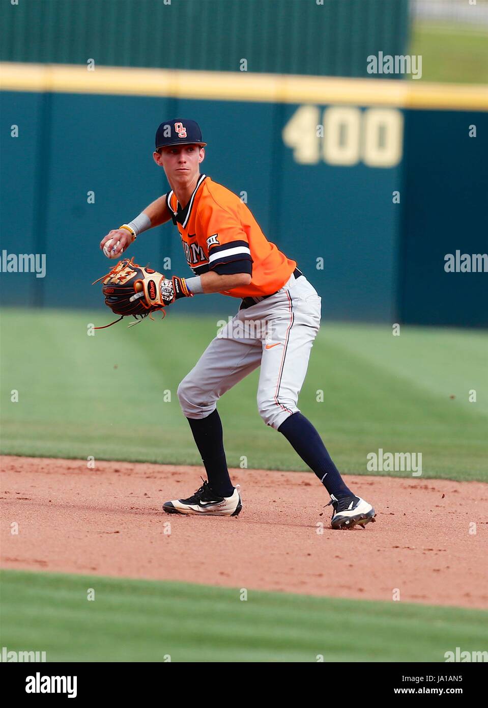 Jun 3, 2017: OSU second baseman Ryan Cash #1 prepares to throw to first ...