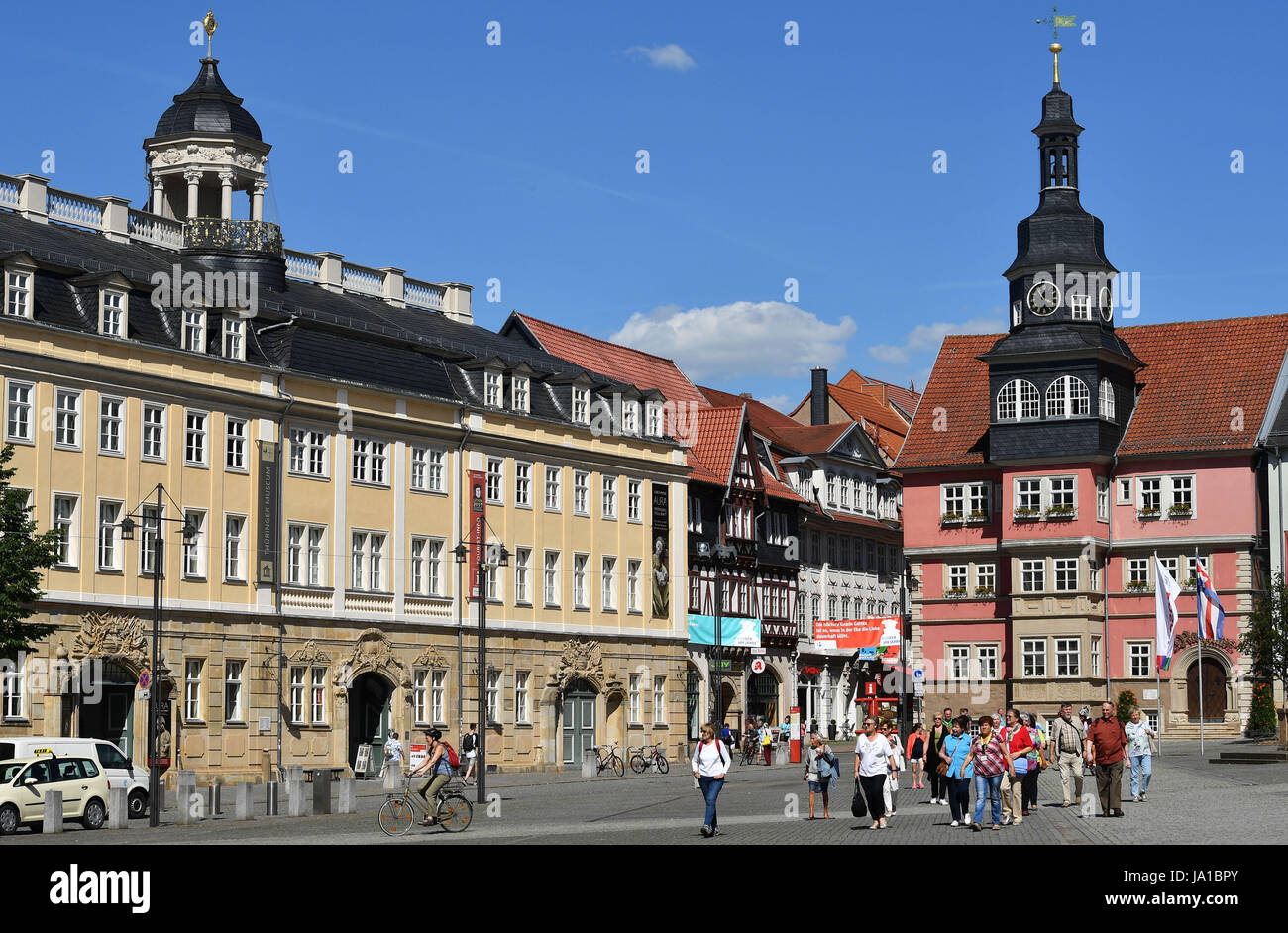Eisenach, Germany. 1st June, 2017. Tourists walk across the castle ...